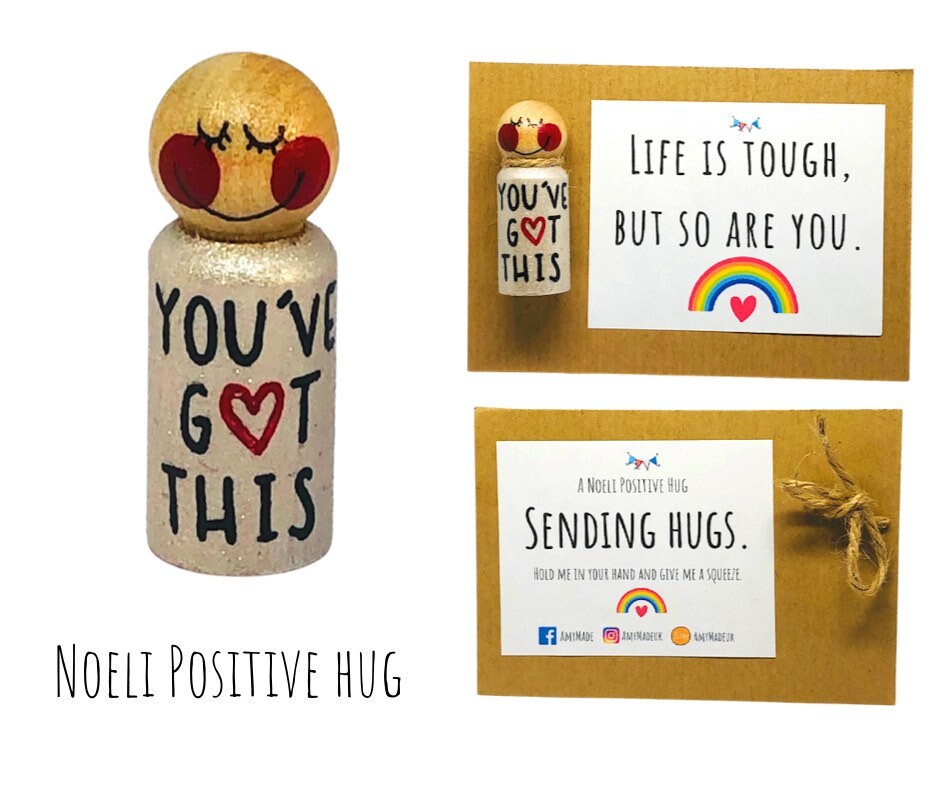 Send A Hug Hand Painted Peg Doll Self Isolation Gift Hug Peg | Etsy