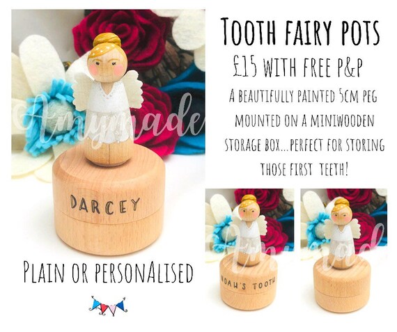Tooth Fairy Box tooth fairy pot personalised tooth fairy | Etsy