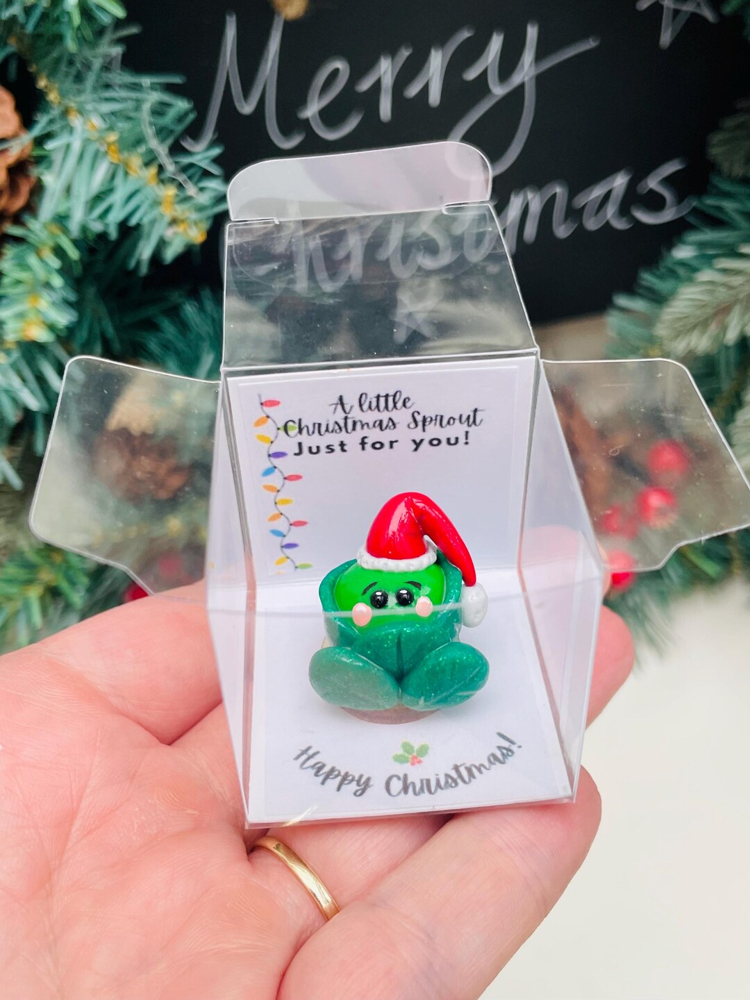 Pet Sprout, Christmas Sprout, Sprout Decoration, Little Christmas Gift ...