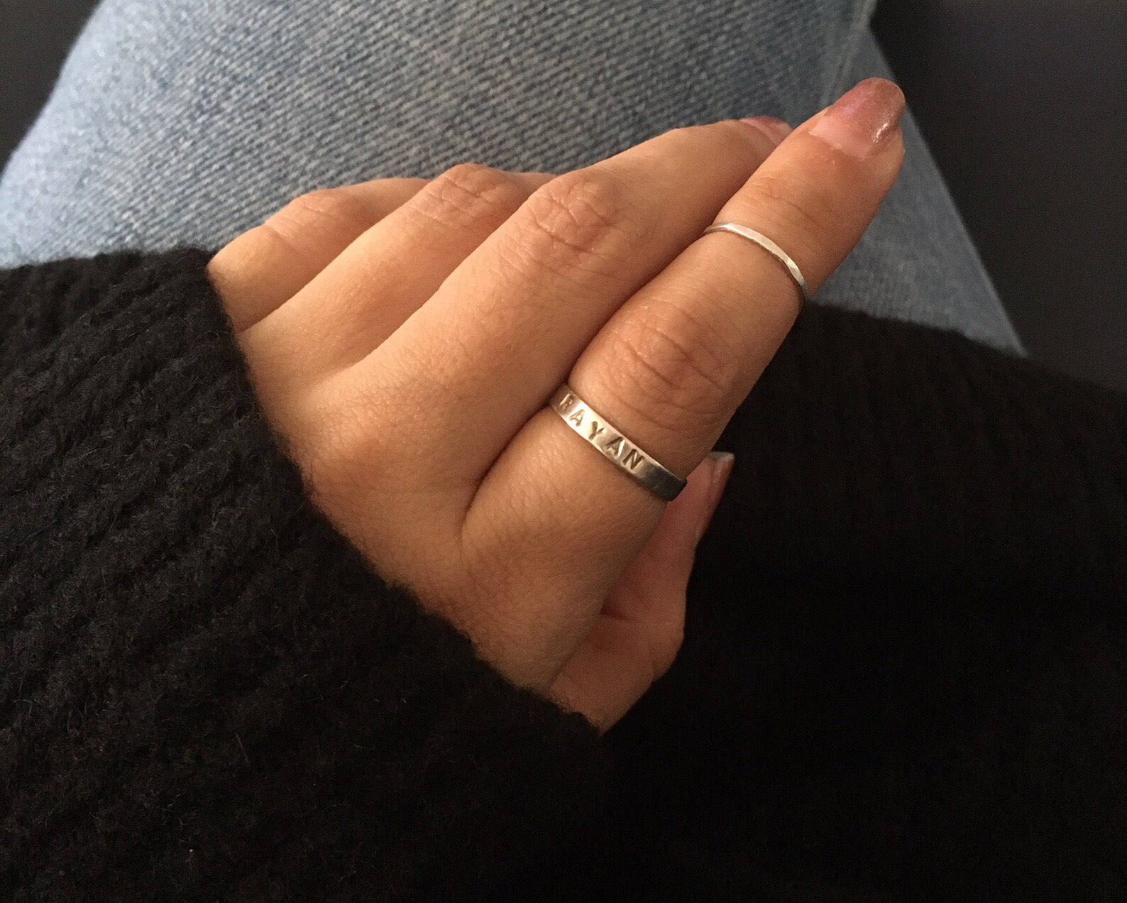 Name Ring, Sterling Silver Name Ring, Custom Name Ring, Silver ...