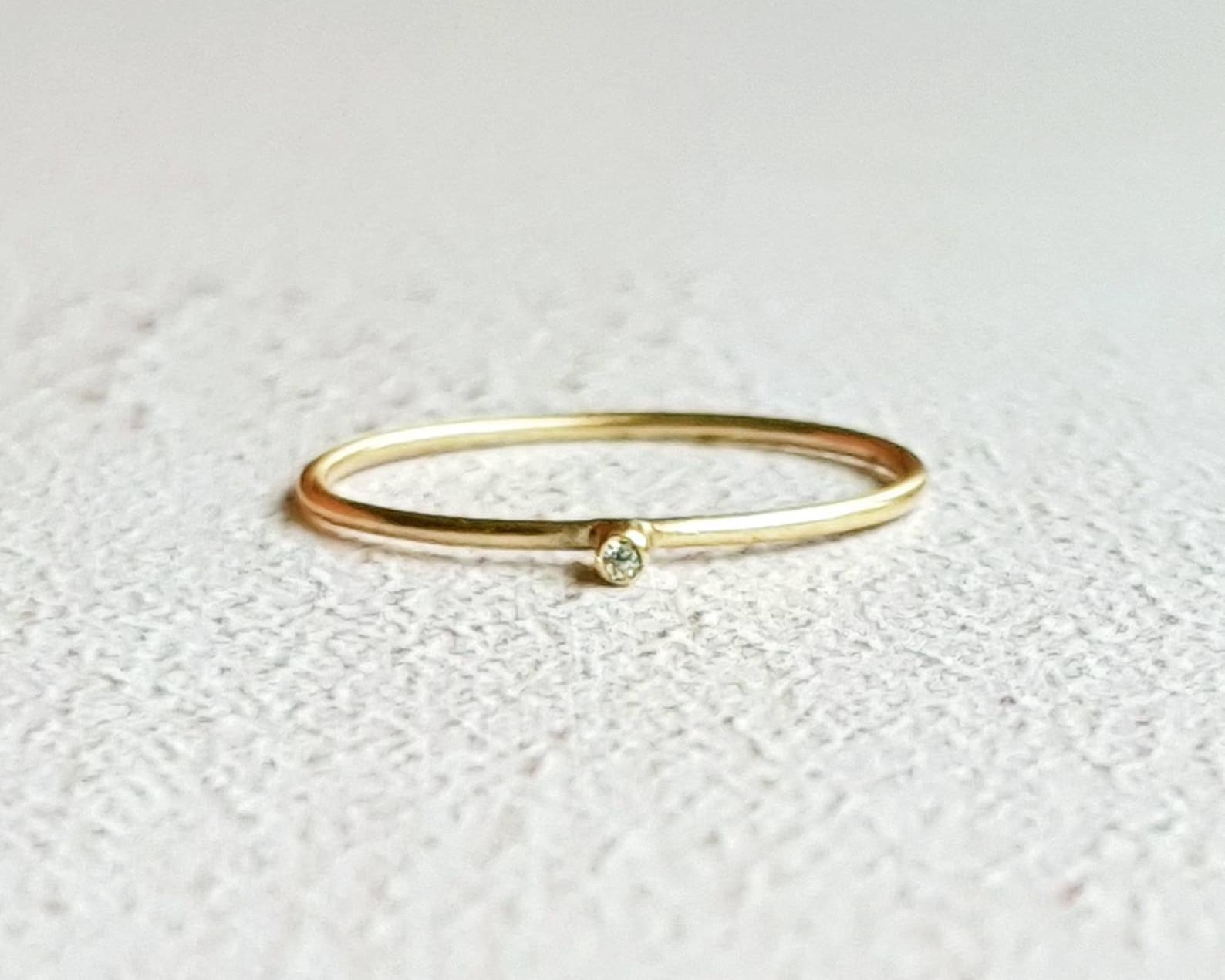 Tiny Diamond Ring Diamond Stacking Ring Gold Diamond Ring - Etsy