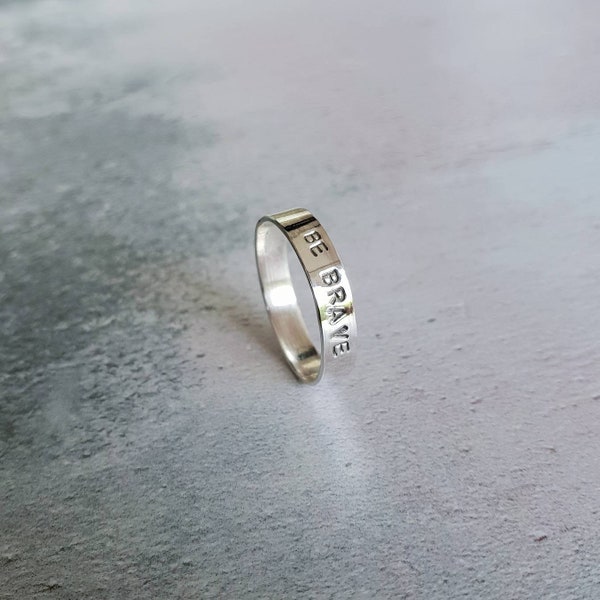 Handstamped Ring - Etsy