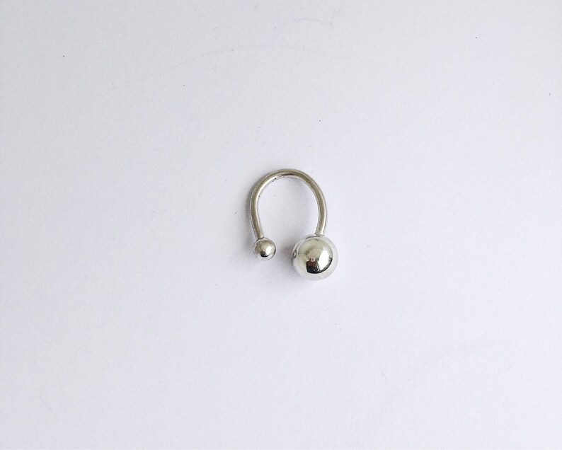 Silver ball ring sterling silver ring adjustable silver | Etsy