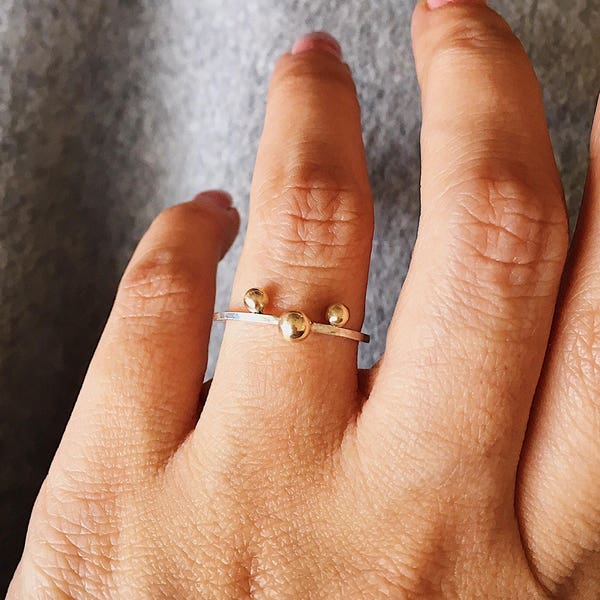 Gold Pebble Ring - Etsy