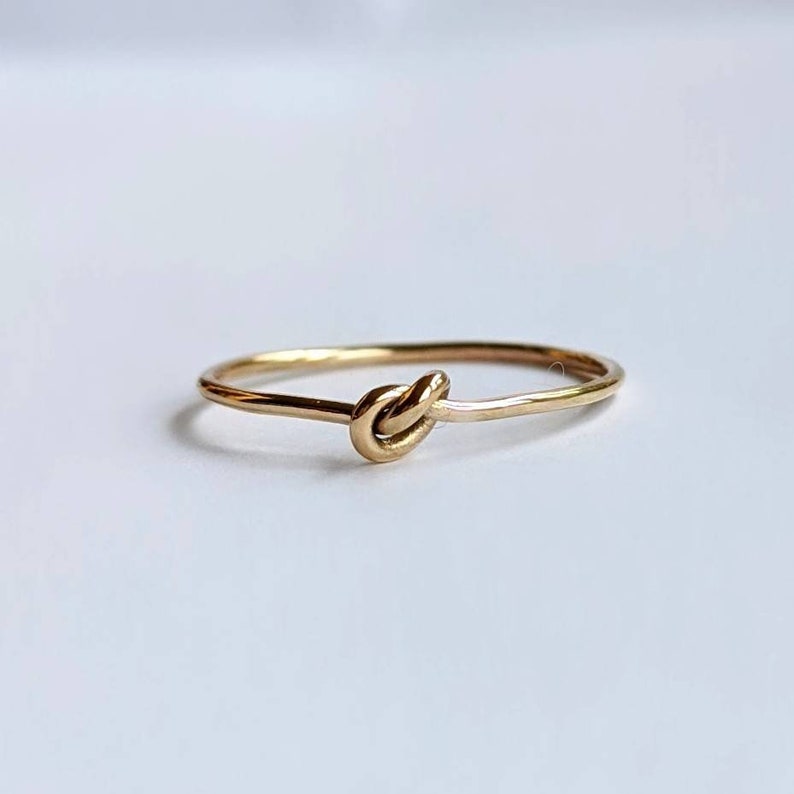 Recycled 9ct Gold Knot Ring, Solid Gold Love Knot Ring, Real Gold ...