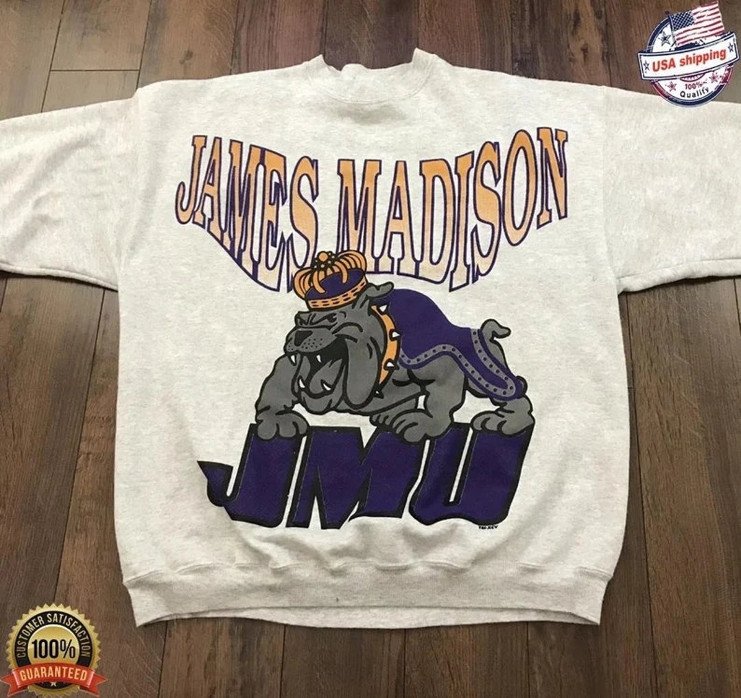 Vintage NCAA James Madison Dukes Logo Sweatshirt, James Madison Dukes ...