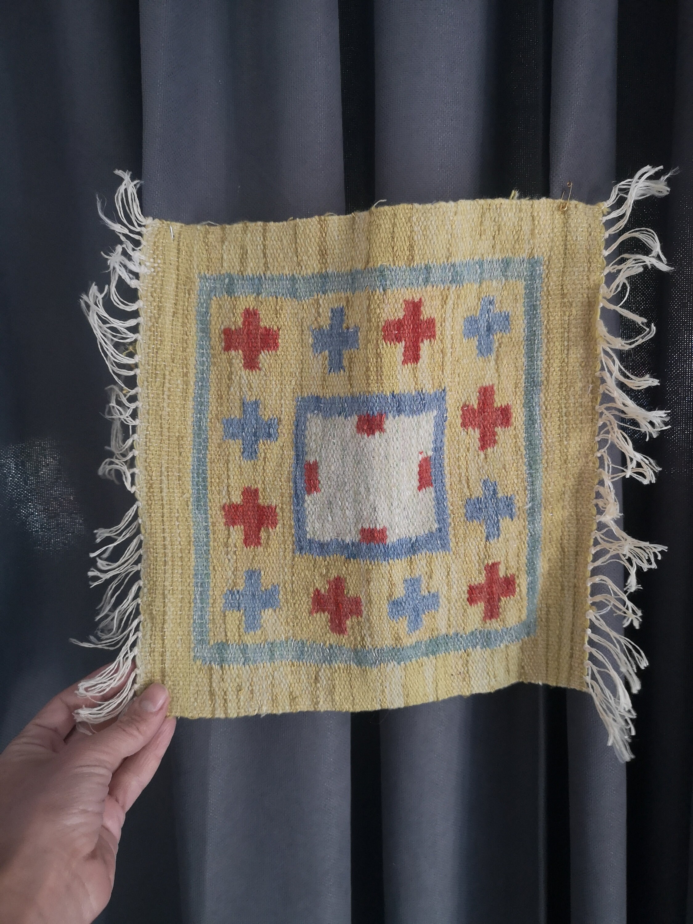 MCM Swedish Rollakan Rug Mod Placement Wool Runner Wall Hanging 1960's ...