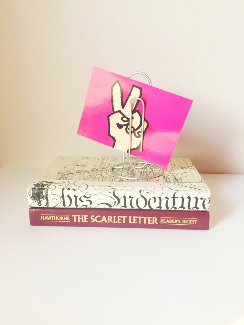 Jumbo Paperclips, Metal Memo Clip, Gold and Silver Paperclip Art. Retro ...