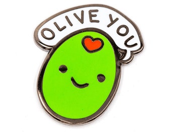 Olive Love Pin Olive Enamel Pin Olive Lapel Pin Olive - Etsy