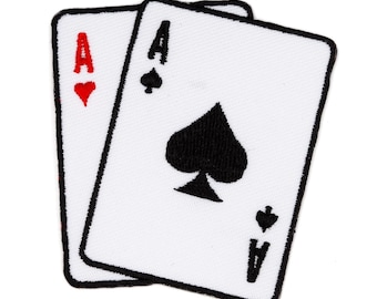 ACES Embroidery Patch Iron on Playing Cards Poker - Etsy