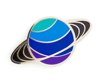 Thunder X Saturn Collar Pin Planet Pin Thunder Pin - Etsy