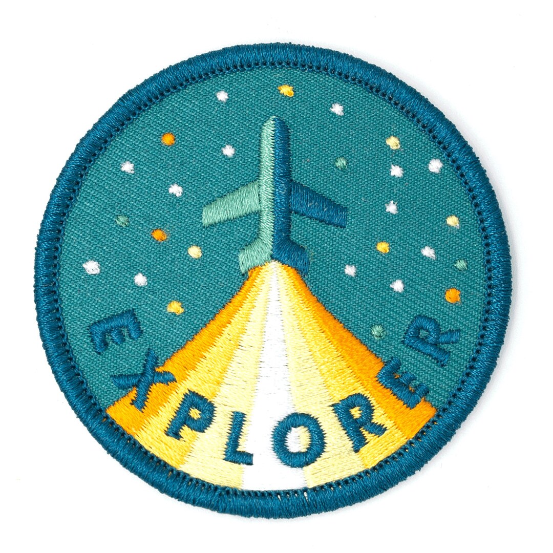 Explorer Embroidered Iron-on Patch - Etsy