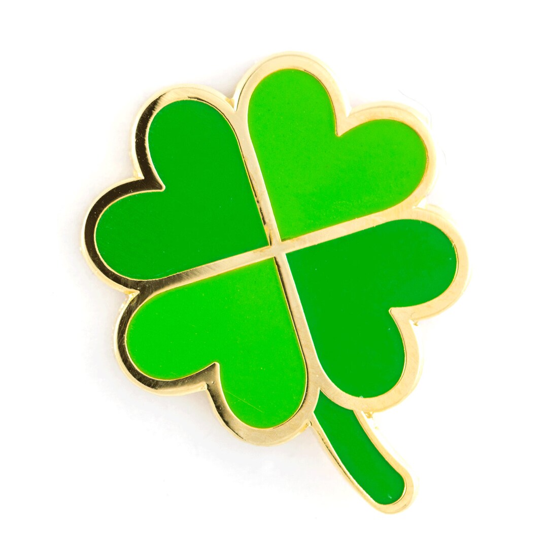 Four Leaf Clover Enamel Pin - Etsy