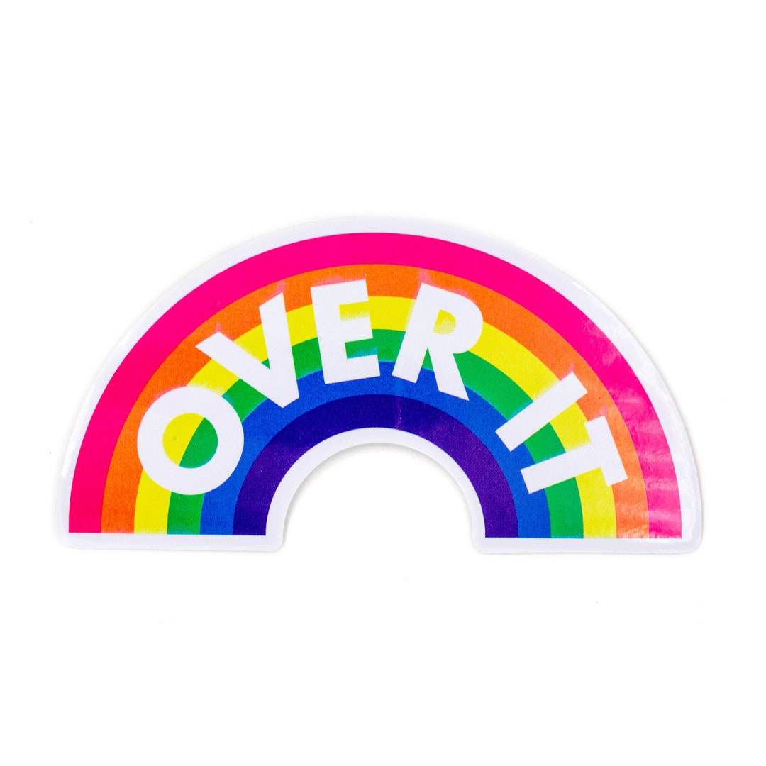 Over It Vinyl Sticker - Etsy