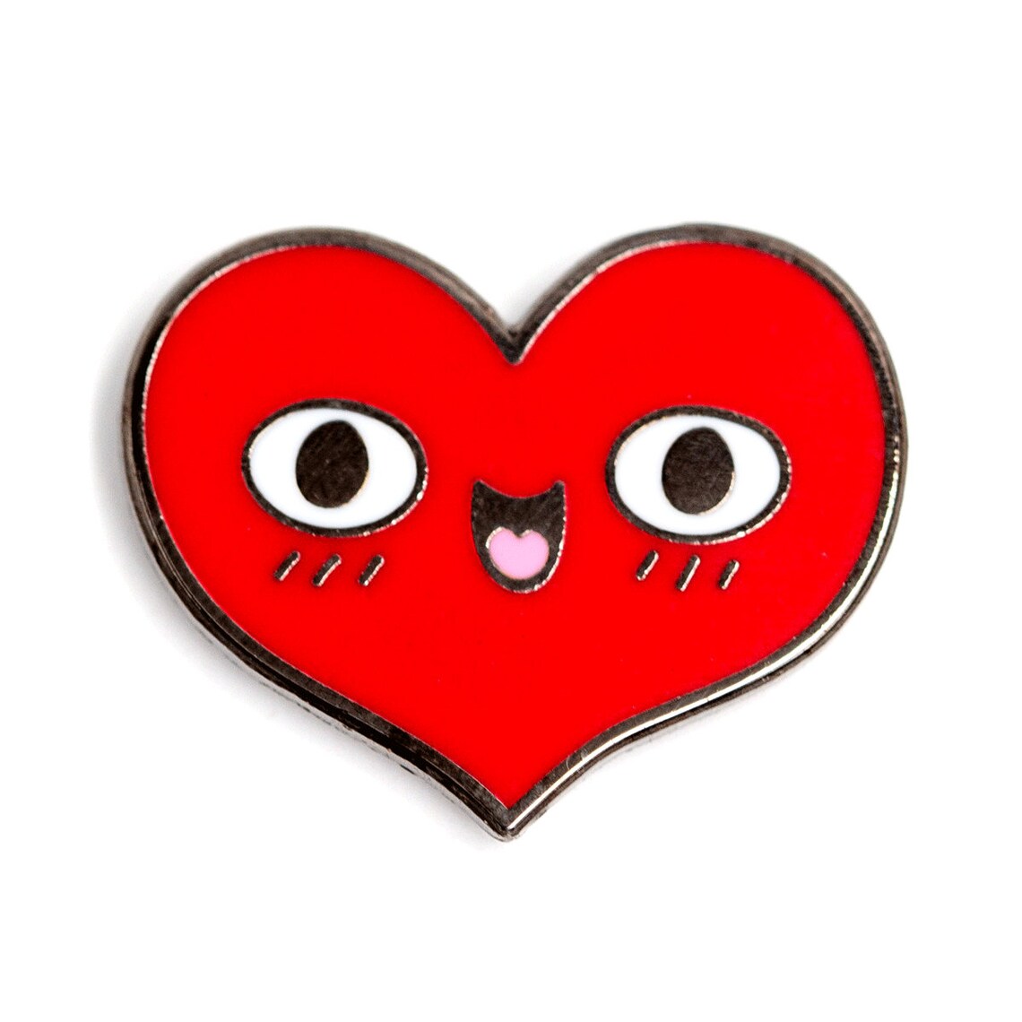 Happy Heart Enamel Pin - Etsy