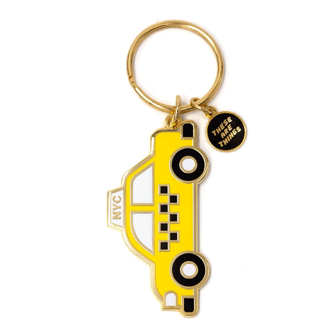 NYC Taxi Enamel Keychain - Etsy