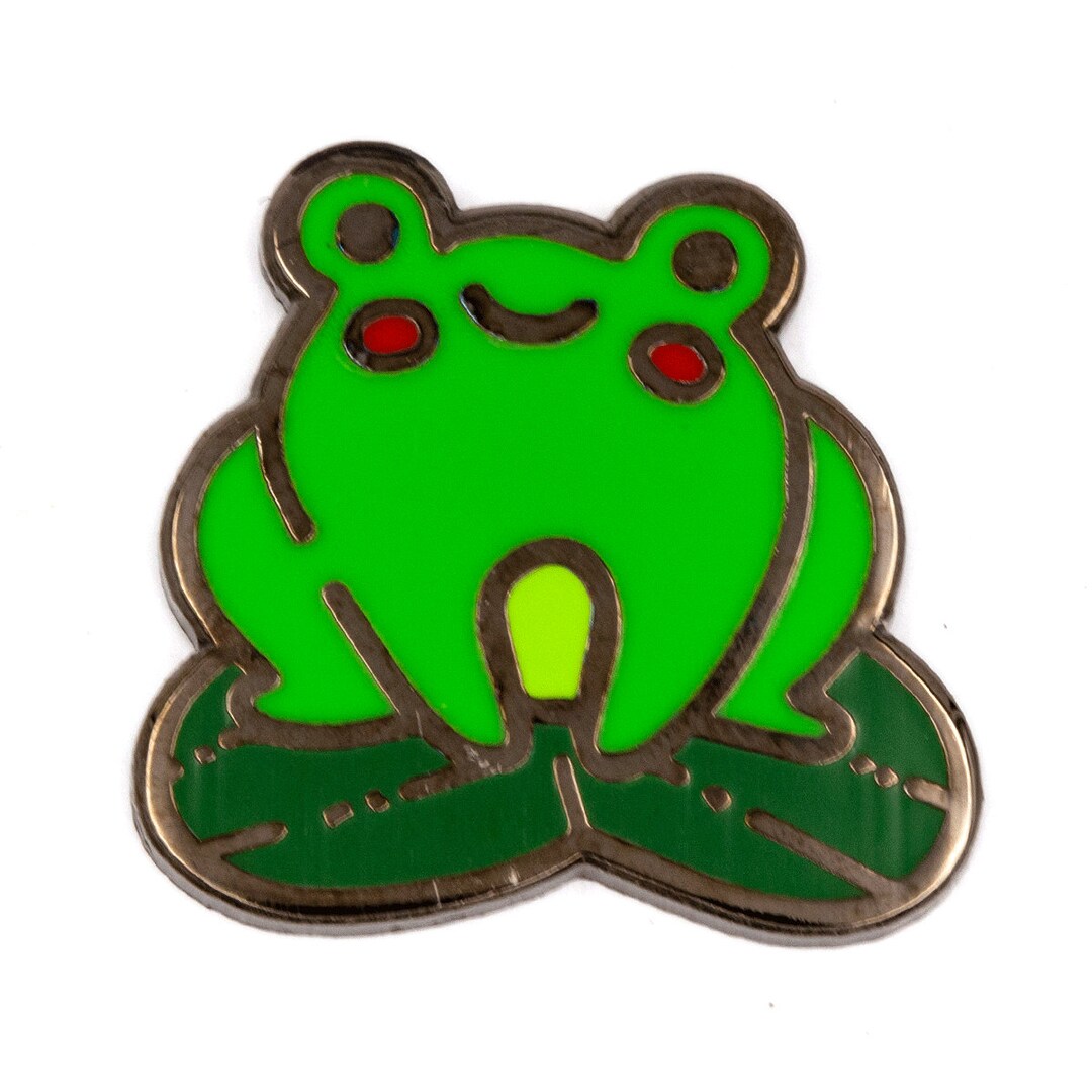 Happy Frog Enamel Pin - Etsy