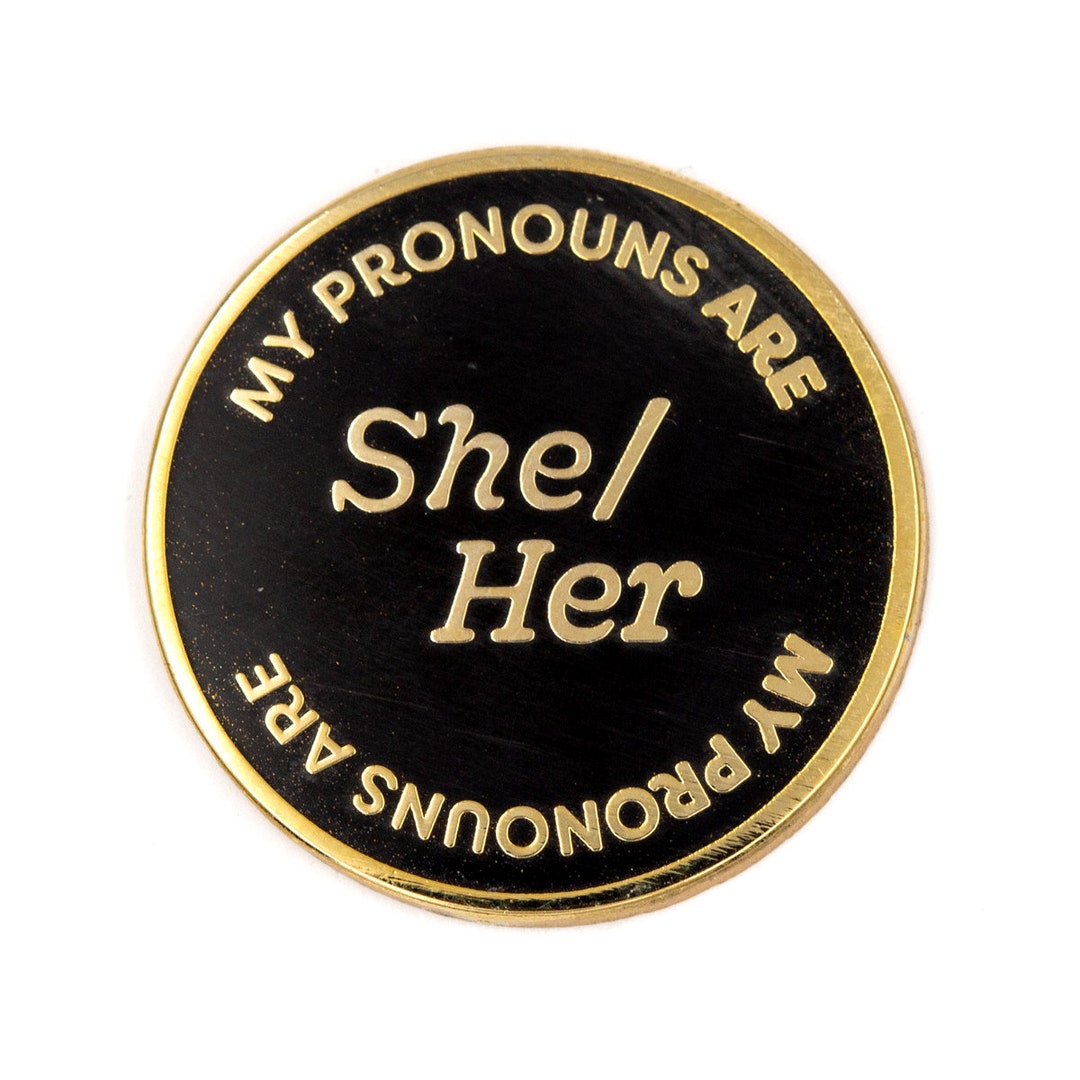 She Her Pronouns Enamel Pin - Etsy