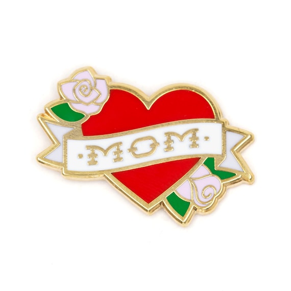 Mom Tattoo Enamel Pin | Etsy