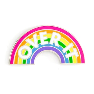 Over It Rainbow Enamel Pin - Etsy