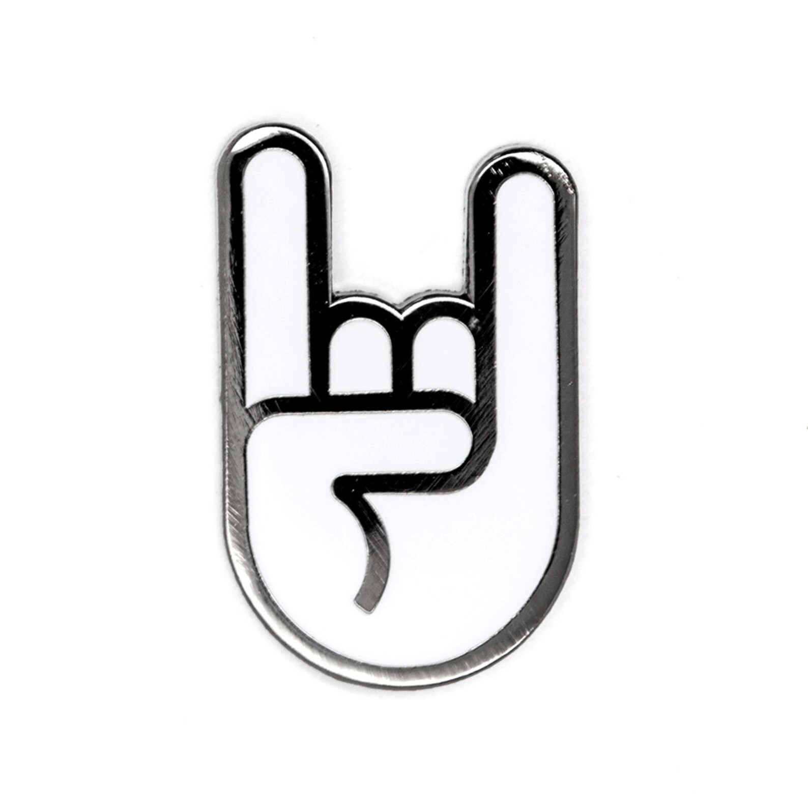 Rock Hand Enamel Pin - Etsy