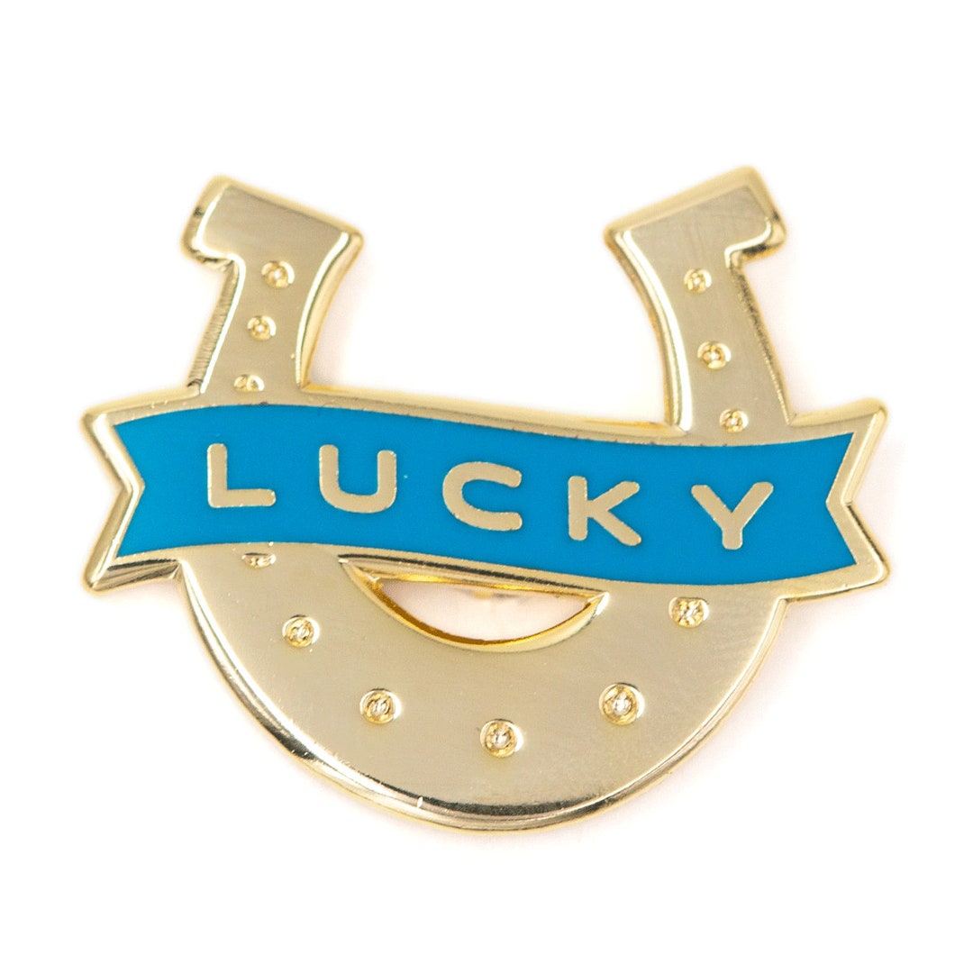 Lucky Horseshoe Enamel Pin - Etsy