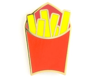 Burger & Fries Enamel Pin Set of 2 Soft Enamel Pins Lapel Pins Food ...