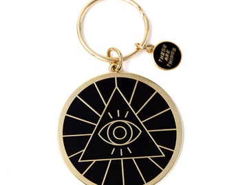 Palm Tree Enamel Keychain | Etsy