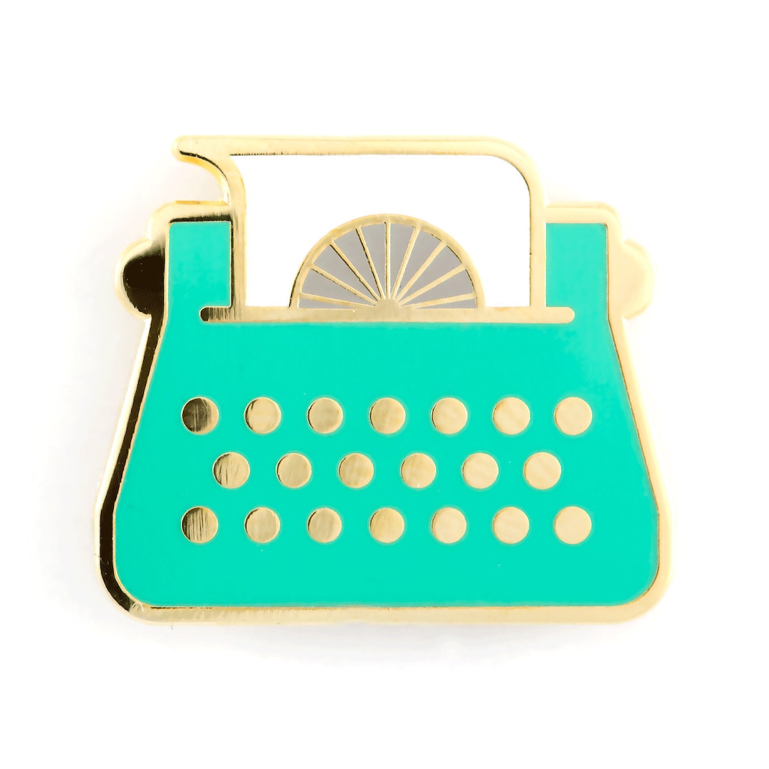Typewriter Enamel Pin - Etsy
