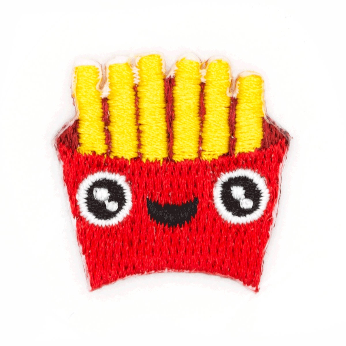 Fries Face Embroidered Mini Sticker Patch - Etsy