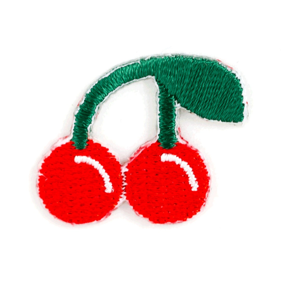 Cherry Embroidered Mini Sticker Patch - Etsy