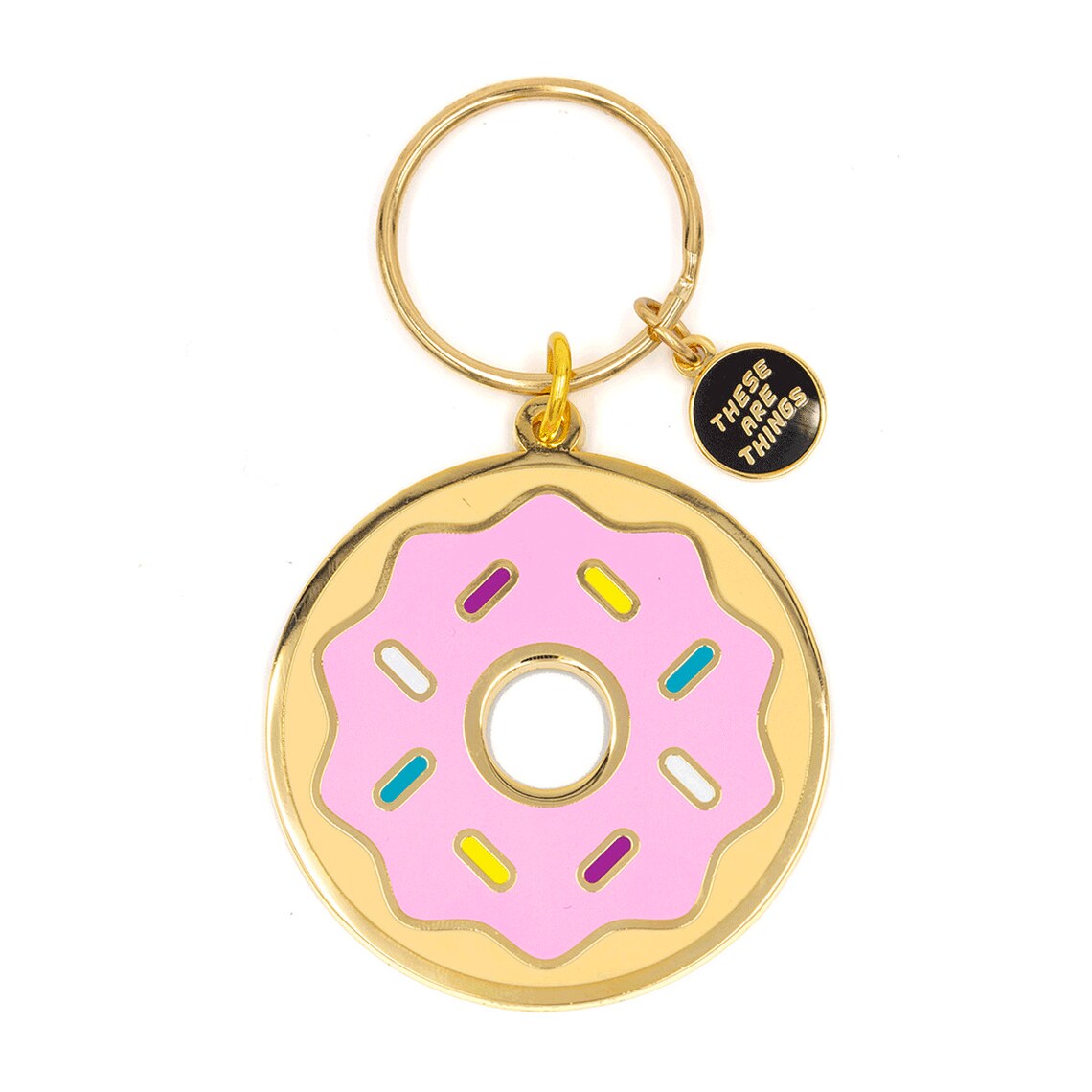 Donut Enamel Keychain - Etsy