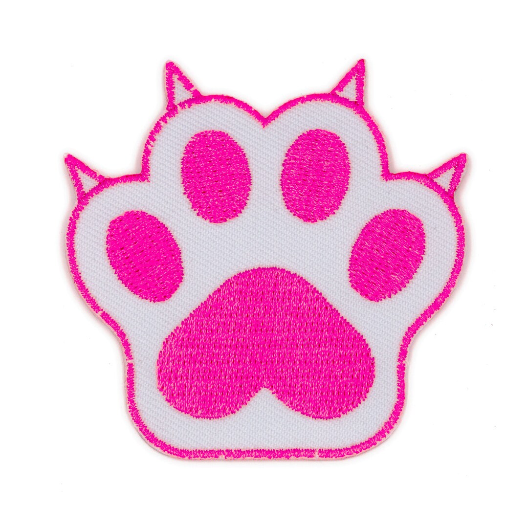 Cat Paw Iron-on Embroidered Patch - Etsy