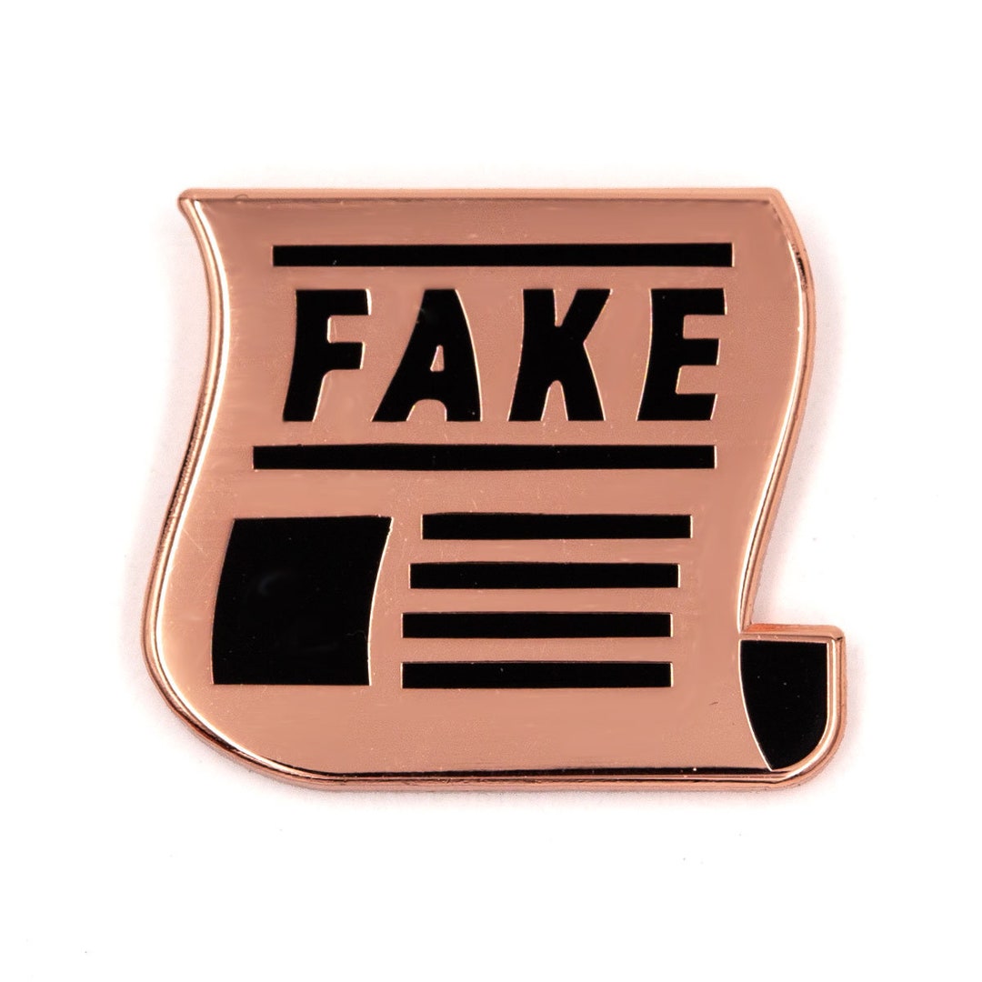 Fake News Enamel Pin - Etsy