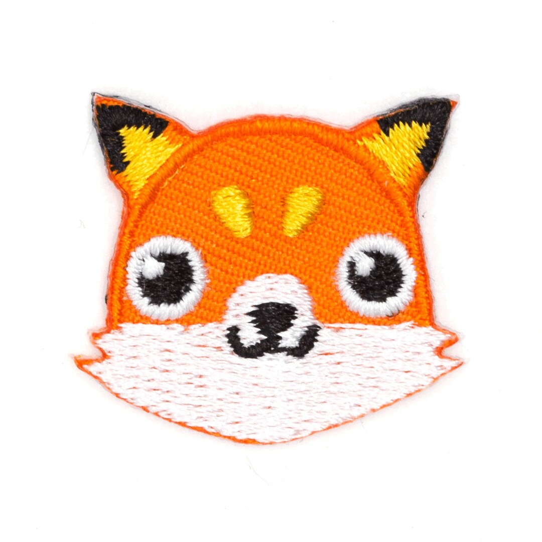 Fox Embroidered Mini Sticker Patch - Etsy