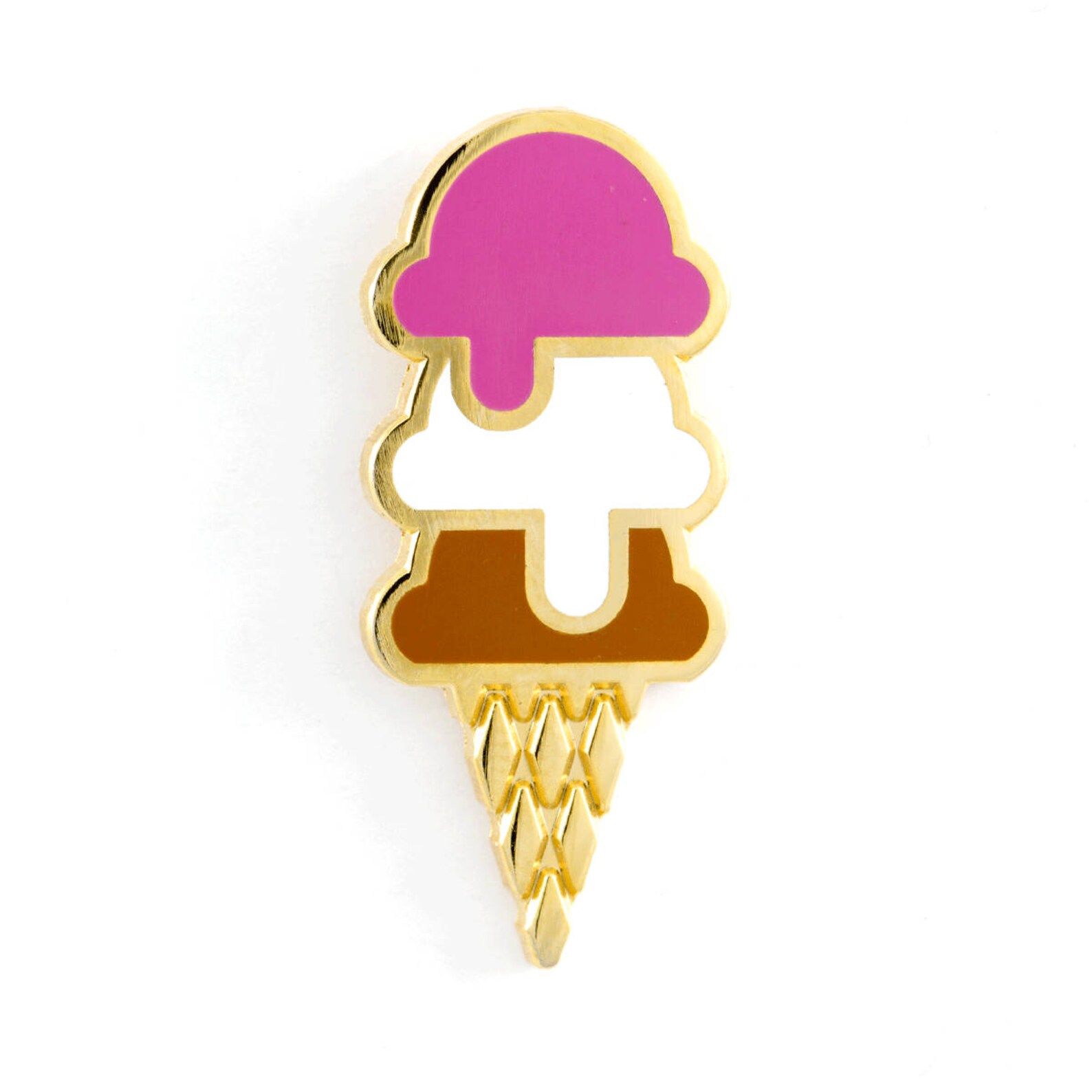 Ice Cream Cone Enamel Pin - Etsy