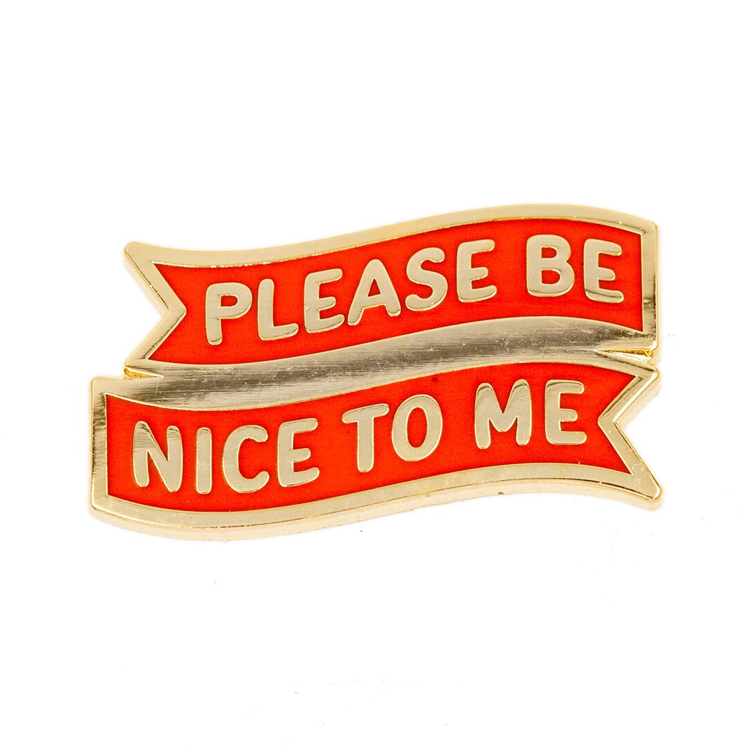 Please Be Nice to Me Enamel Pin - Etsy