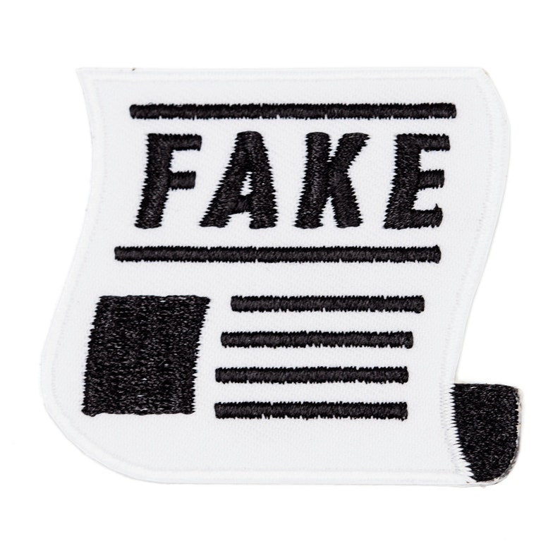Fake News Embroidered Iron-on Patch - Etsy