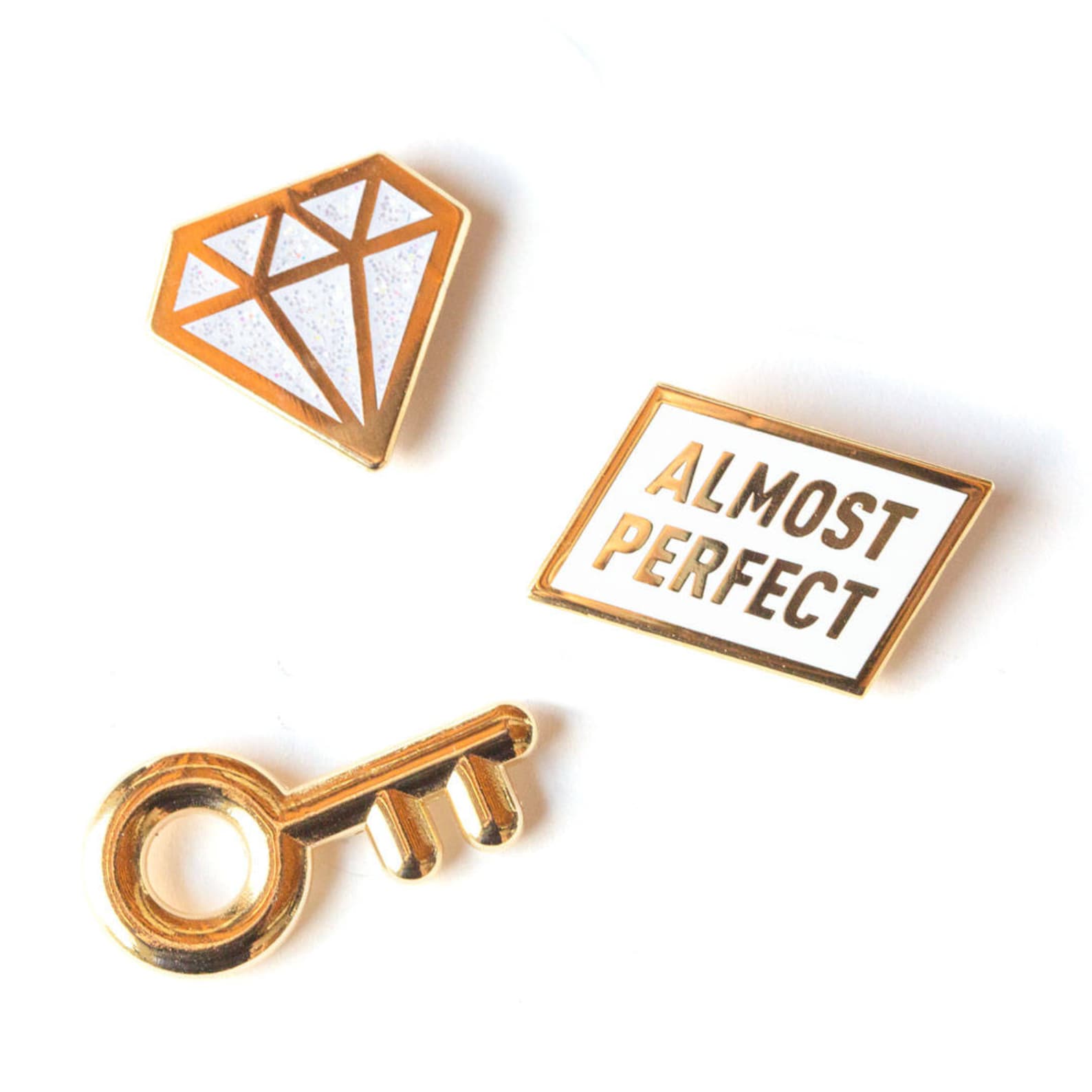 Diamond Glitter Enamel Pin - Etsy