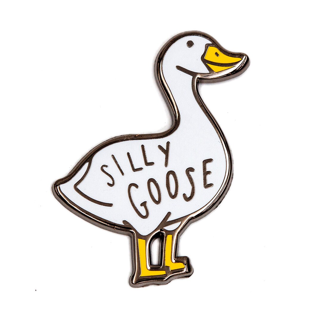 Silly Goose Enamel Pin - Etsy