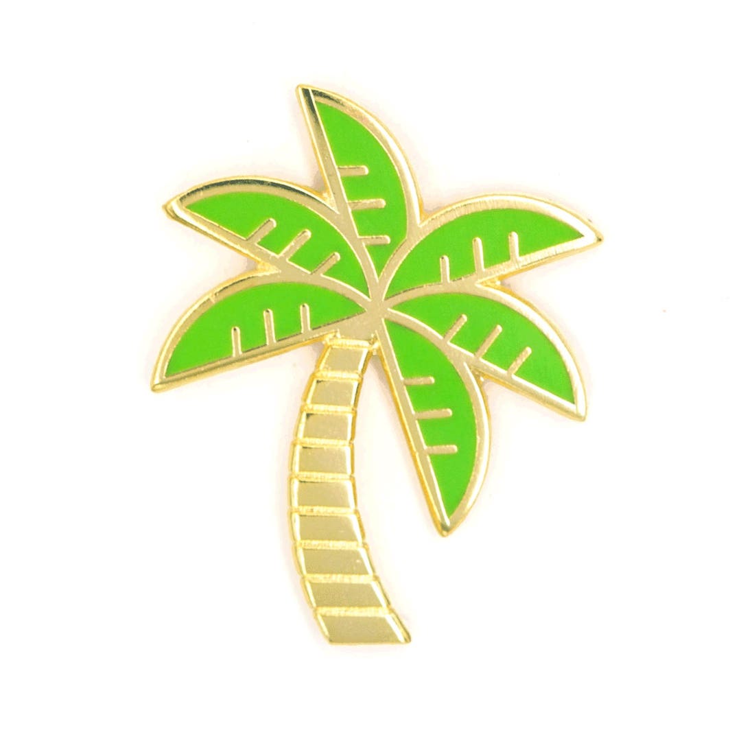 Palm Tree Enamel Pin - Etsy