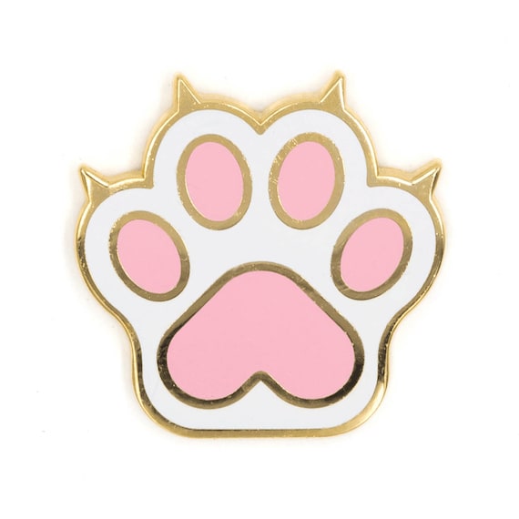 Cat Paw Enamel Pin - Etsy Canada