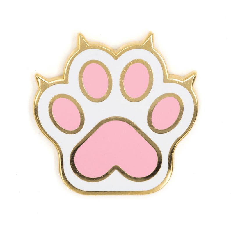 Cat Paw Enamel Pin - Etsy Canada