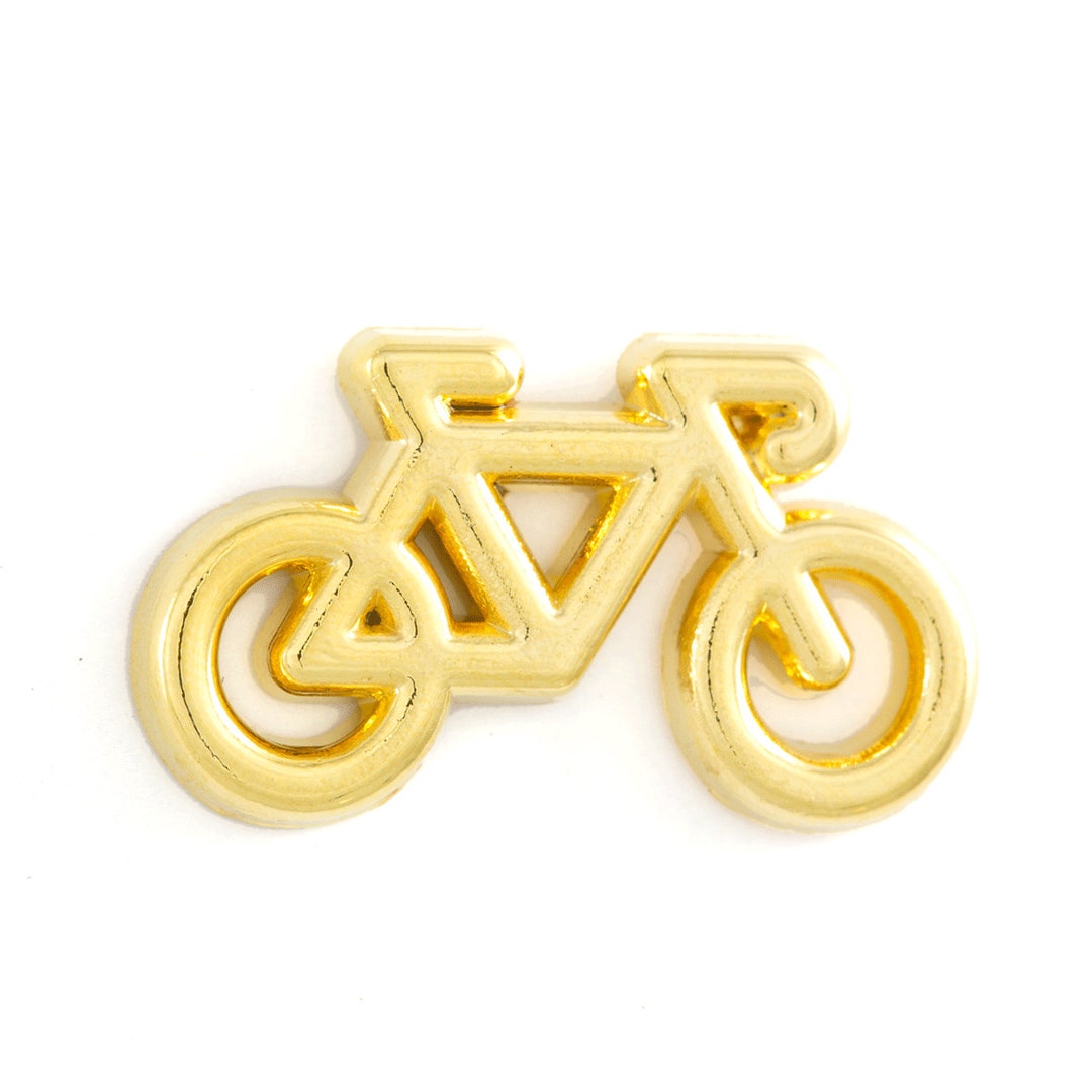 Gold Bicycle Enamel Pin - Etsy