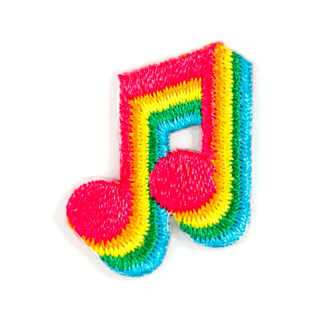 Music Note Embroidered Mini Sticker Patch - Etsy