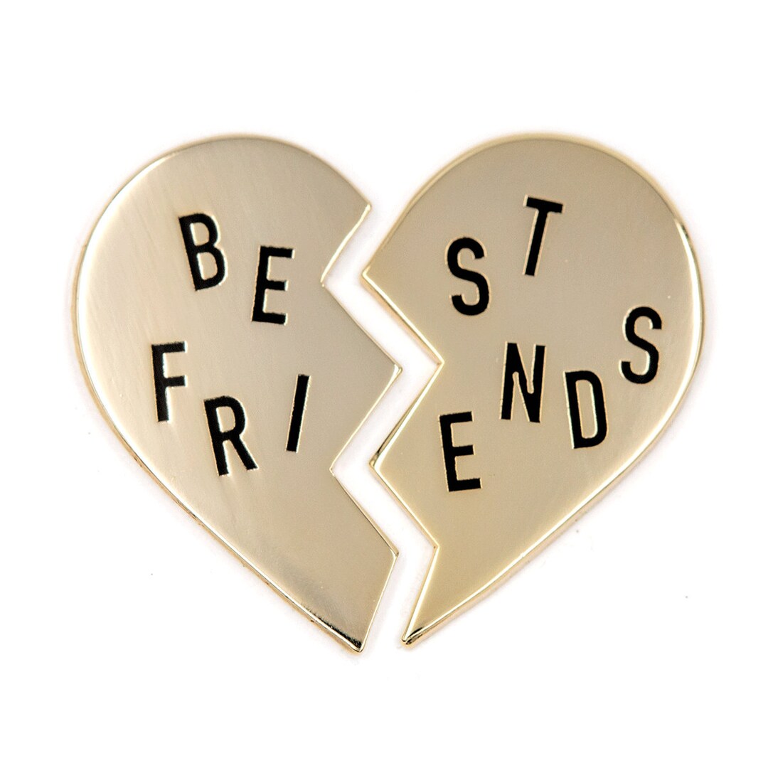 Best Friends Enamel Pin Set of Two - Etsy