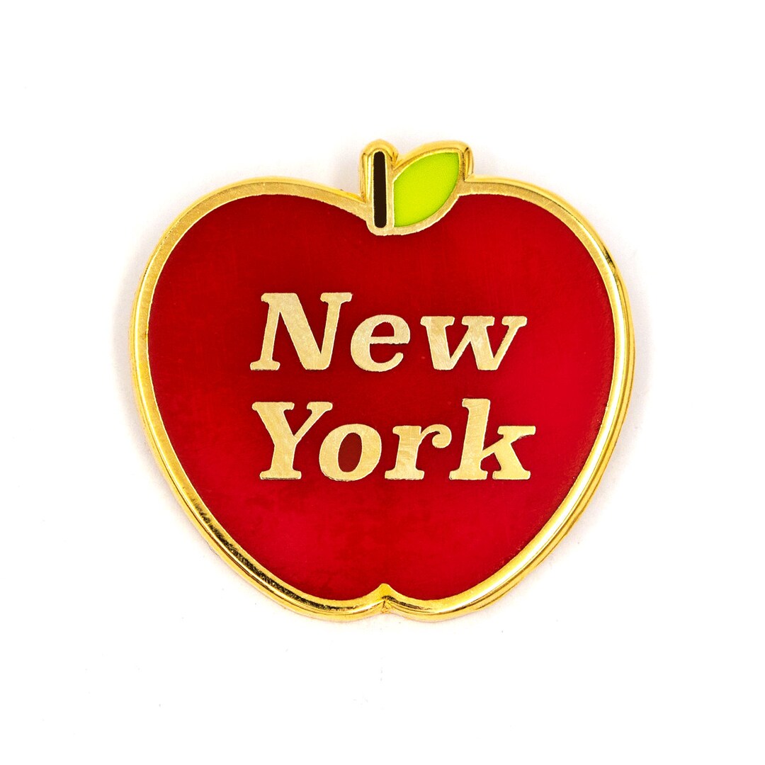 NYC Big Apple Enamel Pin - Etsy
