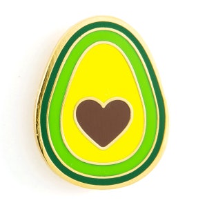 Avocado Heart Enamel Pin - Etsy
