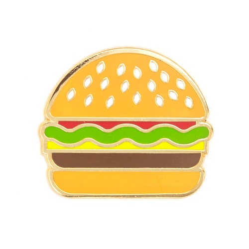 BURGER Enamel Pin Badge Burger Badge Pin Badge Food - Etsy