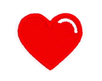 Black Heart Embroidered Mini Sticker Patch | Etsy